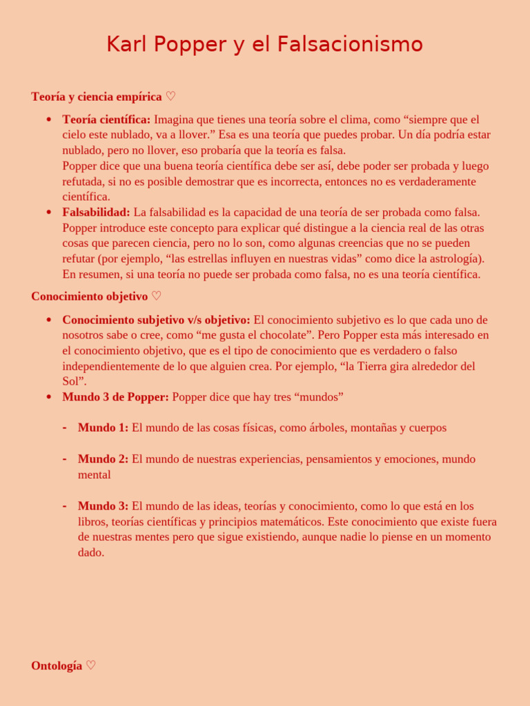 Karl Popper y El Falsacionismo | PDF