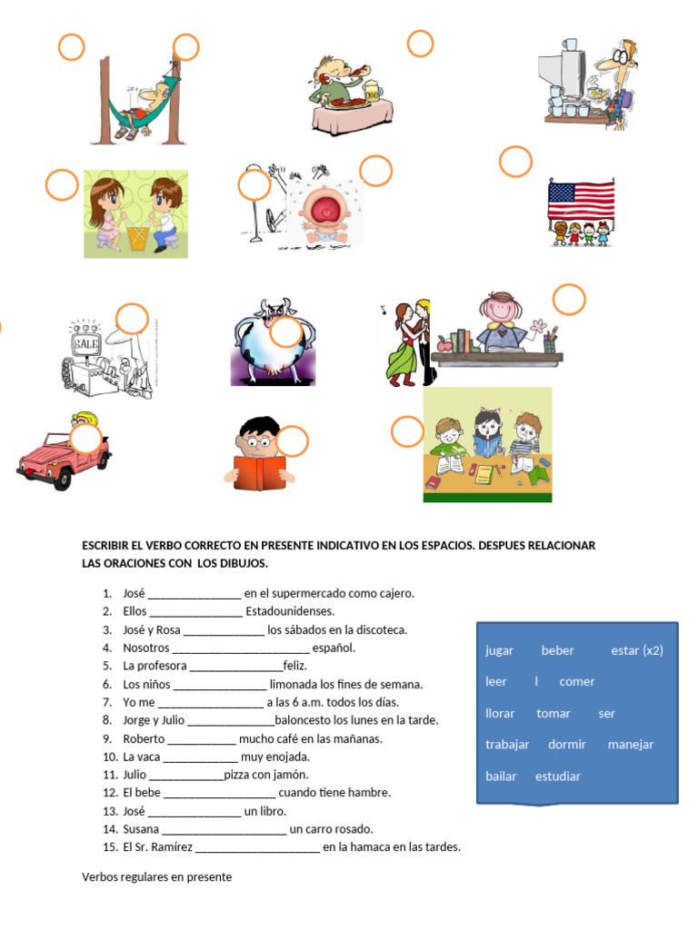 Presente Regular Con Dibujos | PDF