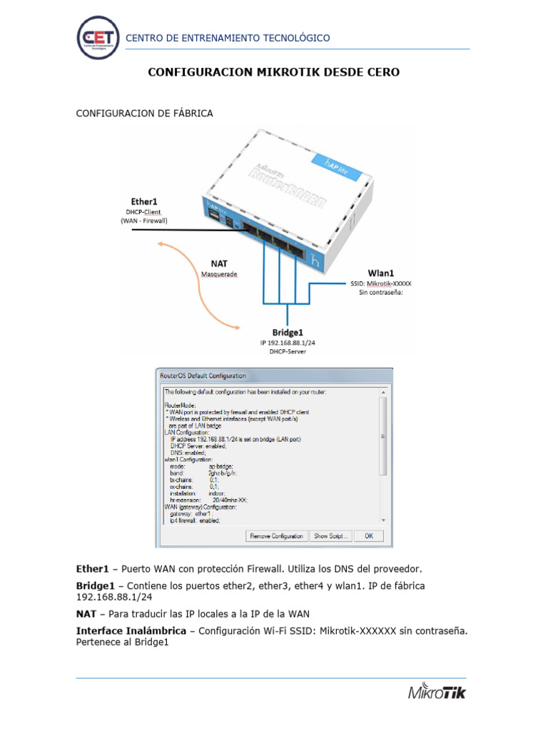 Configuracion MIKROTIK | PDF