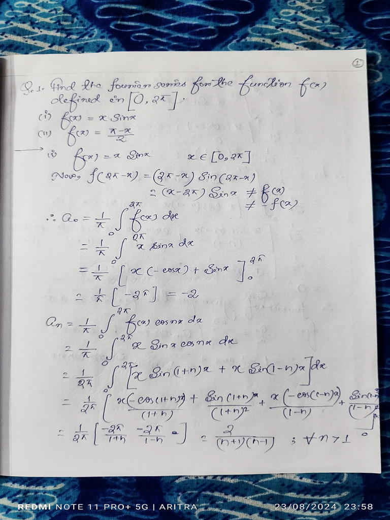 Fourier Series Assignment | PDF