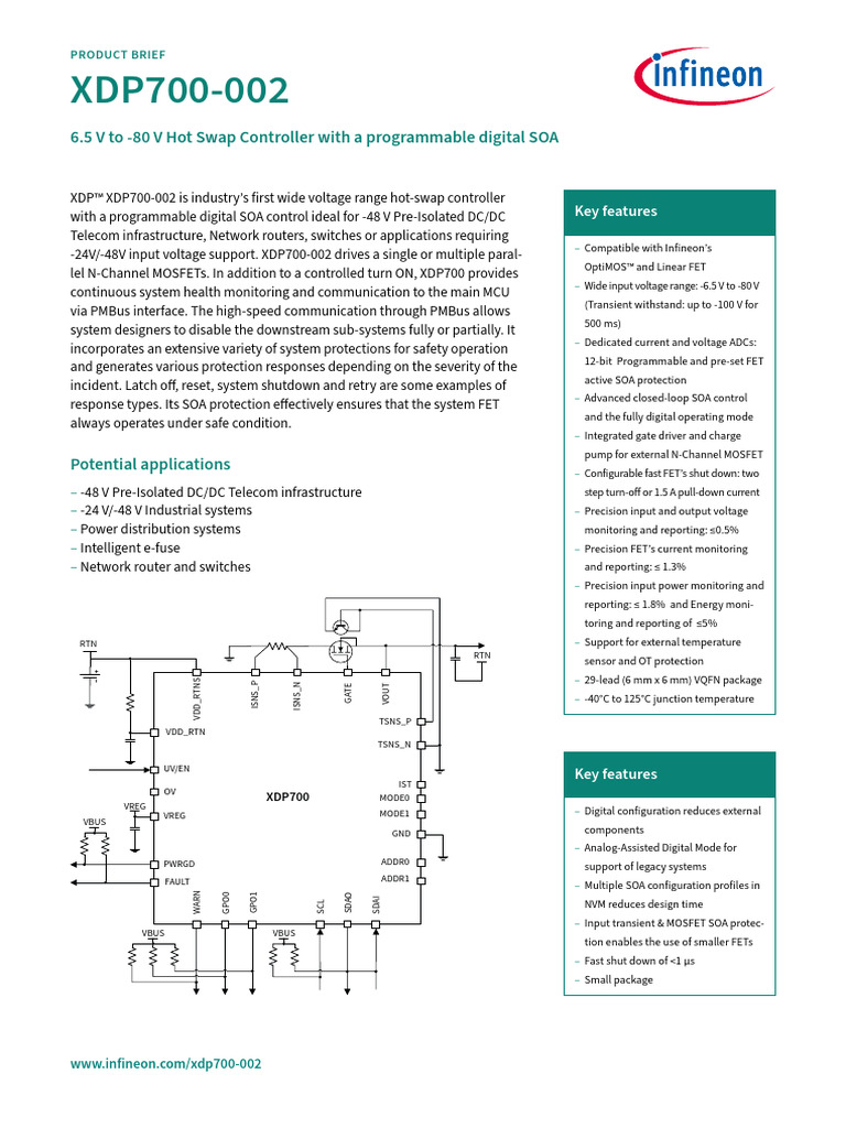 Infineon XDP700 - 002 ProductBrief v01 - 00 EN | PDF