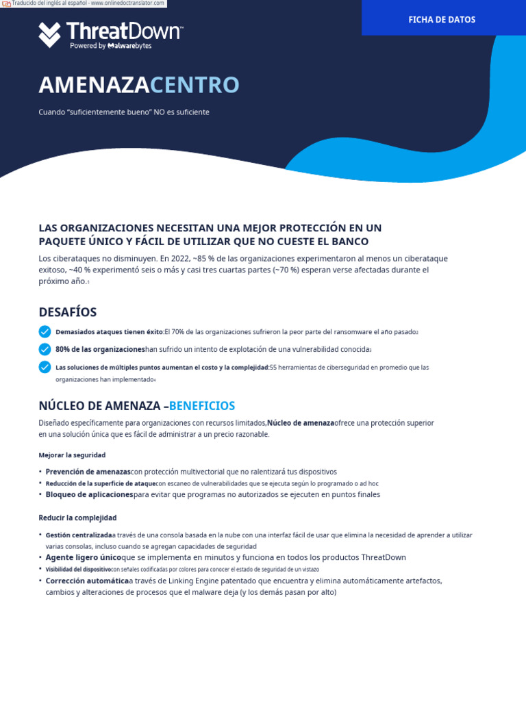 ThreatDown Core Bundle 2.en - Es | PDF