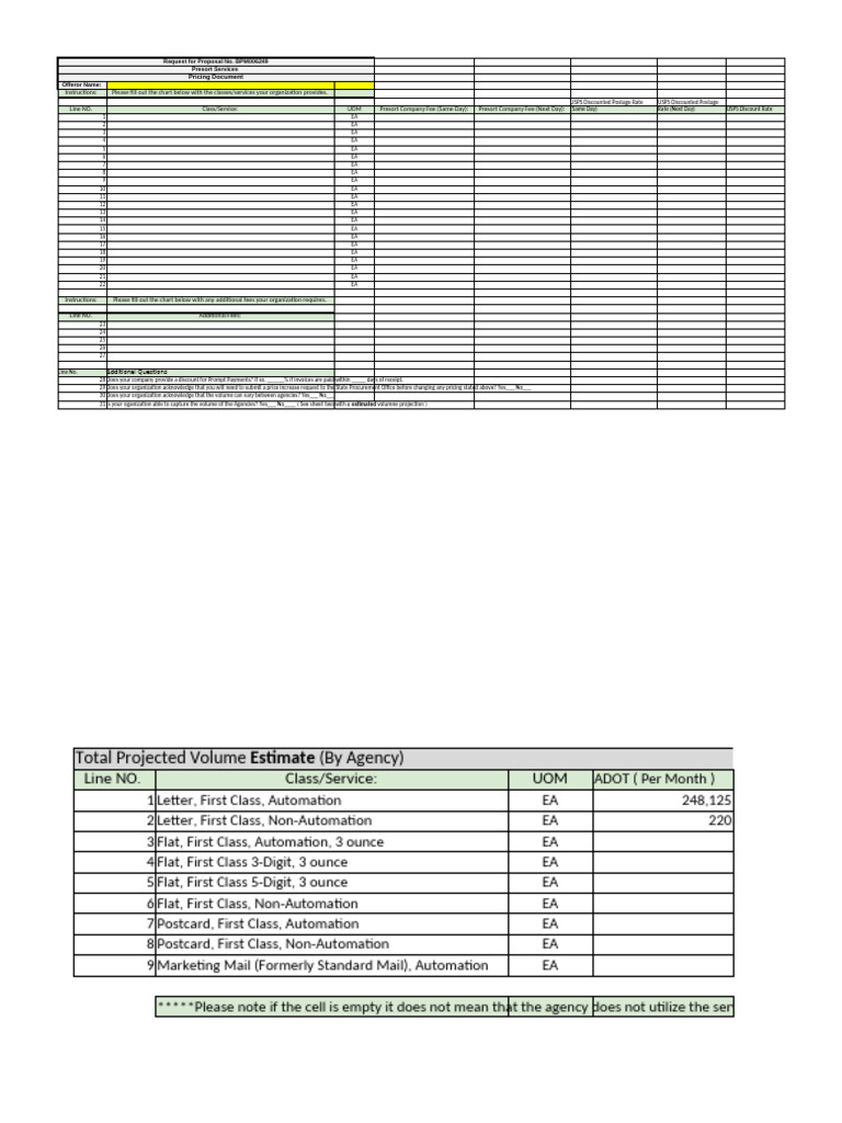 BPM006249 Pricing Sheet 1 | PDF