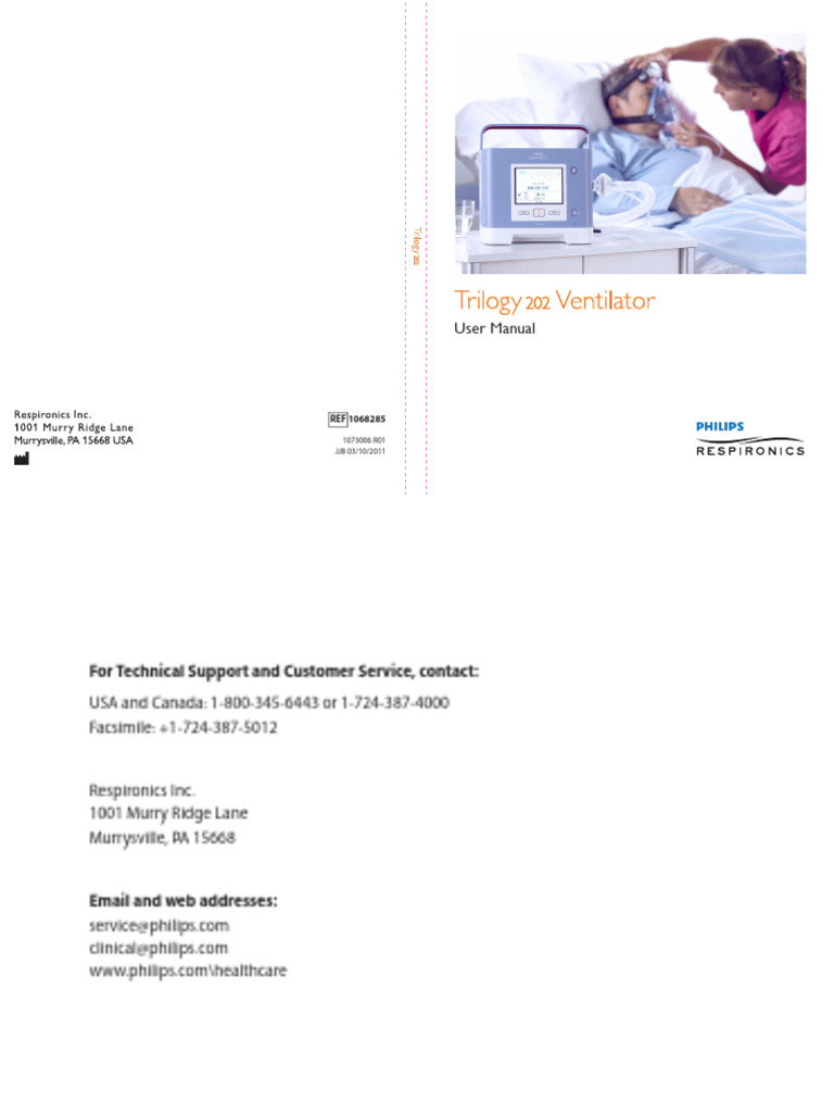 Trilogy 202 Ventilator User Manual (ENG. US) - 1068285 | PDF