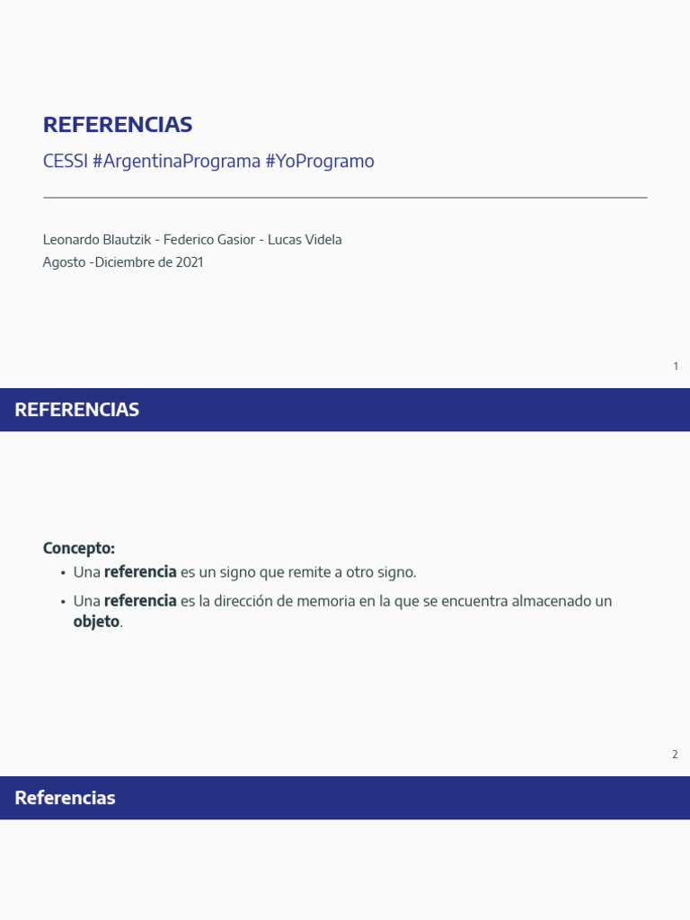 Referencias POO | PDF