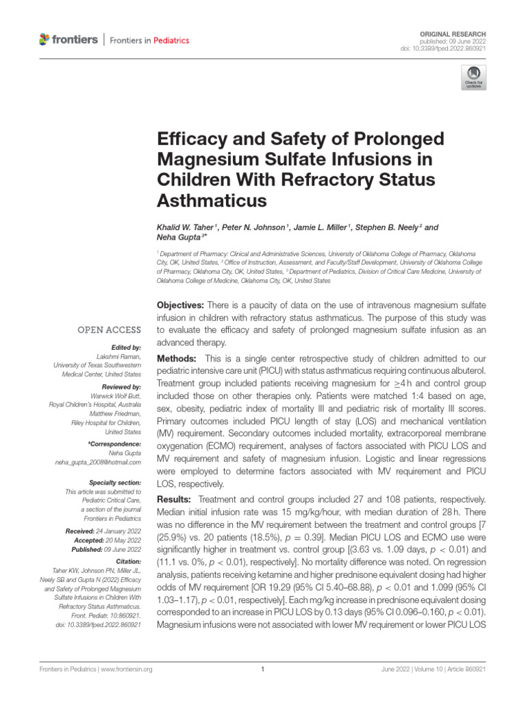 Estatus Asmatico | PDF