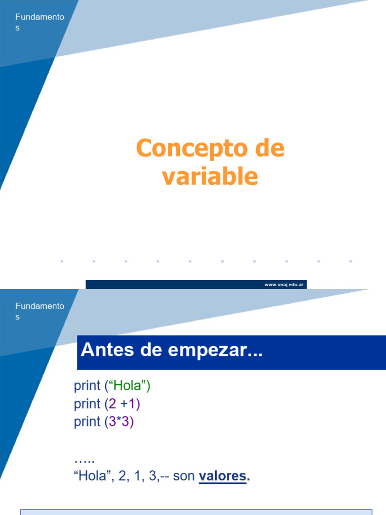 Modulo1 - Variables y Tipos de Datos | PDF