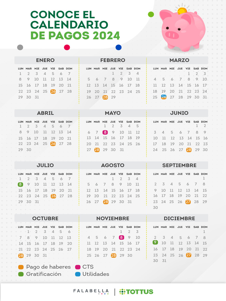 Calendario de Pagos 2024 | PDF