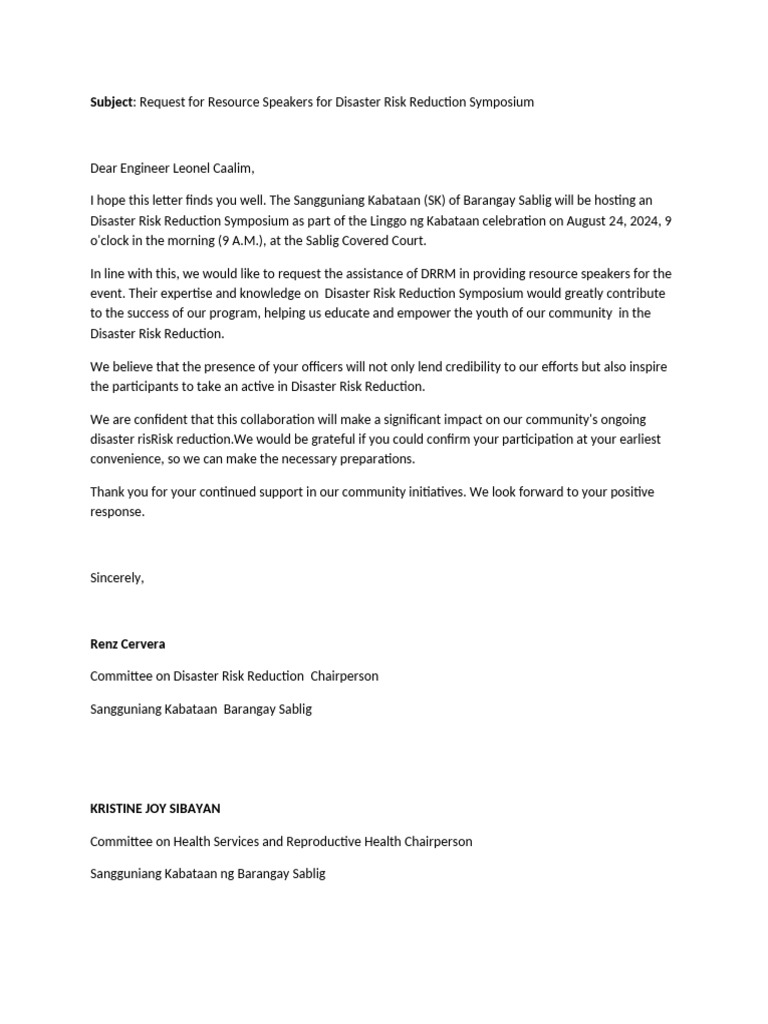 Communication Letter | PDF