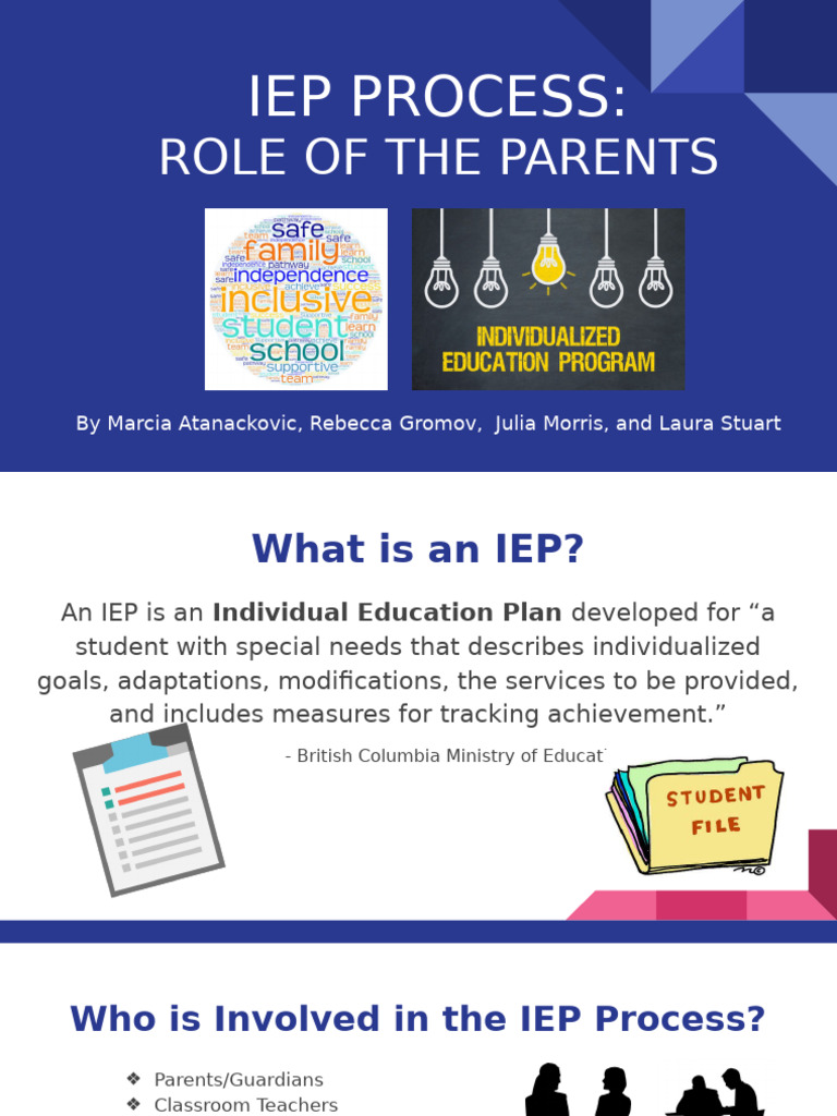 Parents' Role in the IEP Process | PDF | Individualized Education ...