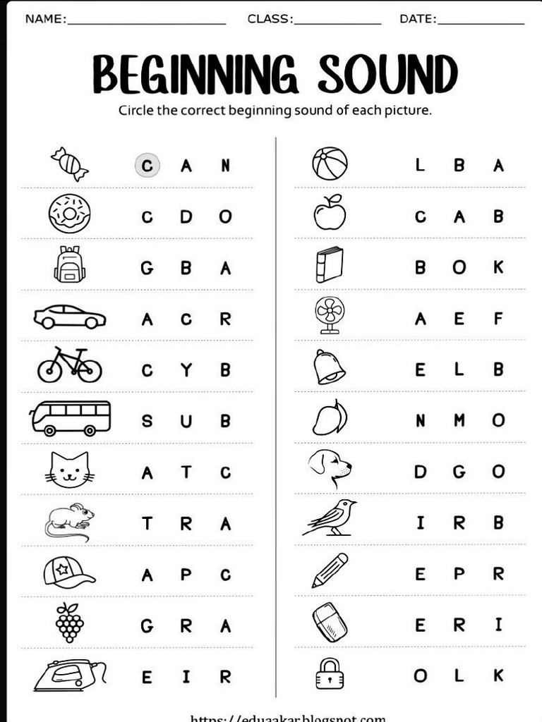 Beginning Sound | PDF