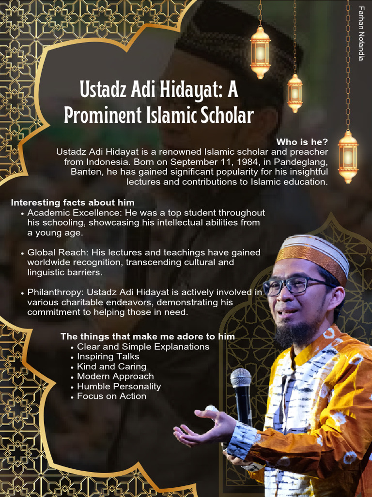 Biography Ustadz Adi Hidayat | PDF