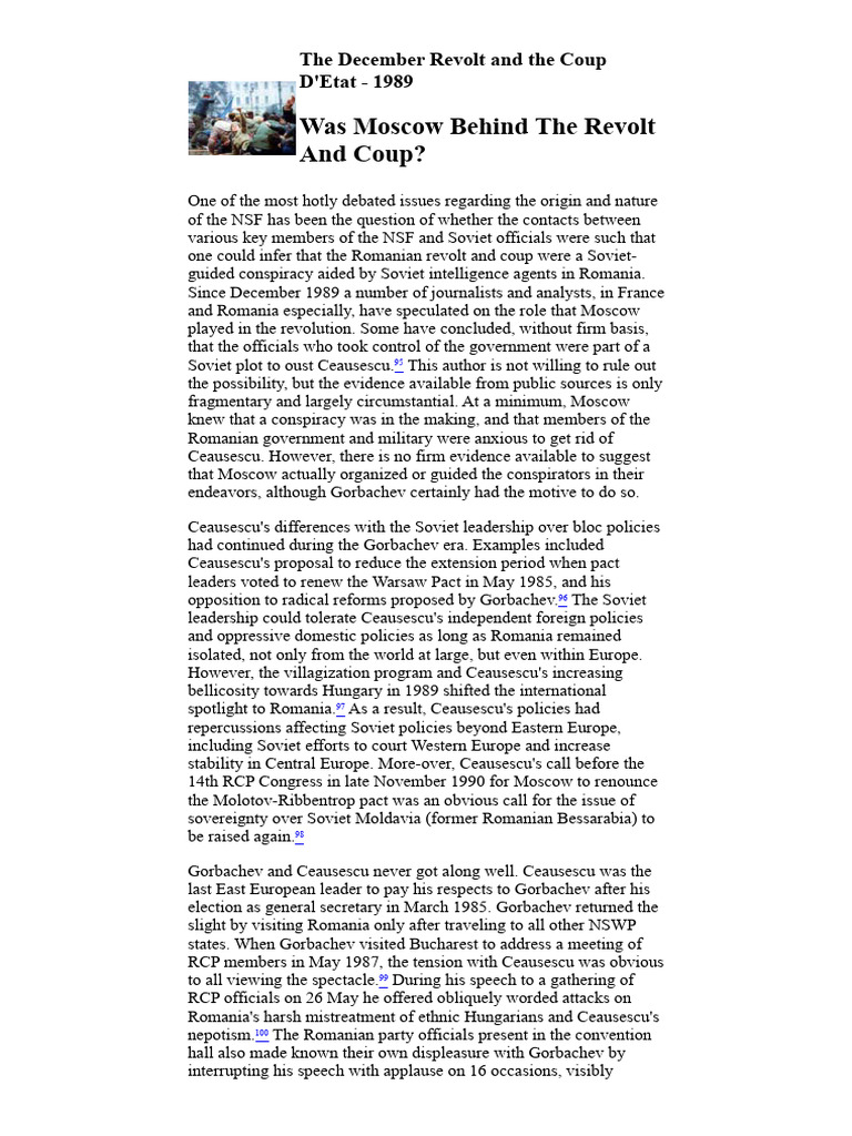 The December Revolt and The Coup D'Etat - 1989 - Was Moscow Behind The ...