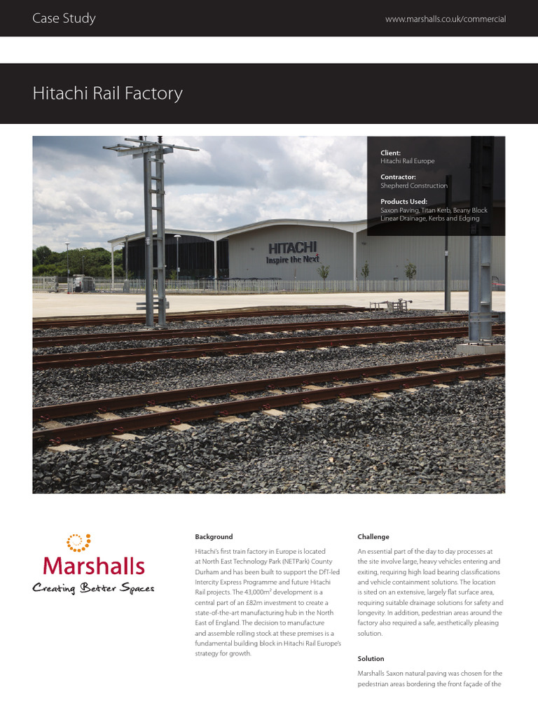 Case Study Hitachi Rail Factory | PDF | Rail Transport | Transport Infrastructure