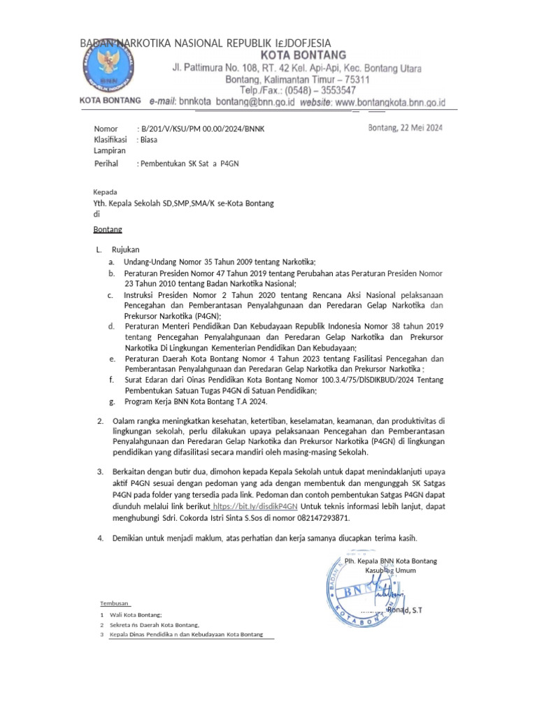 Surat Pembentukan Satgas Sekolah | PDF Surat Pembentukan Satgas Sekolah | PDF