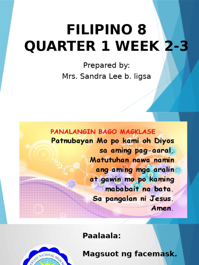 Filipino 8 Q1 W2-3 | PDF