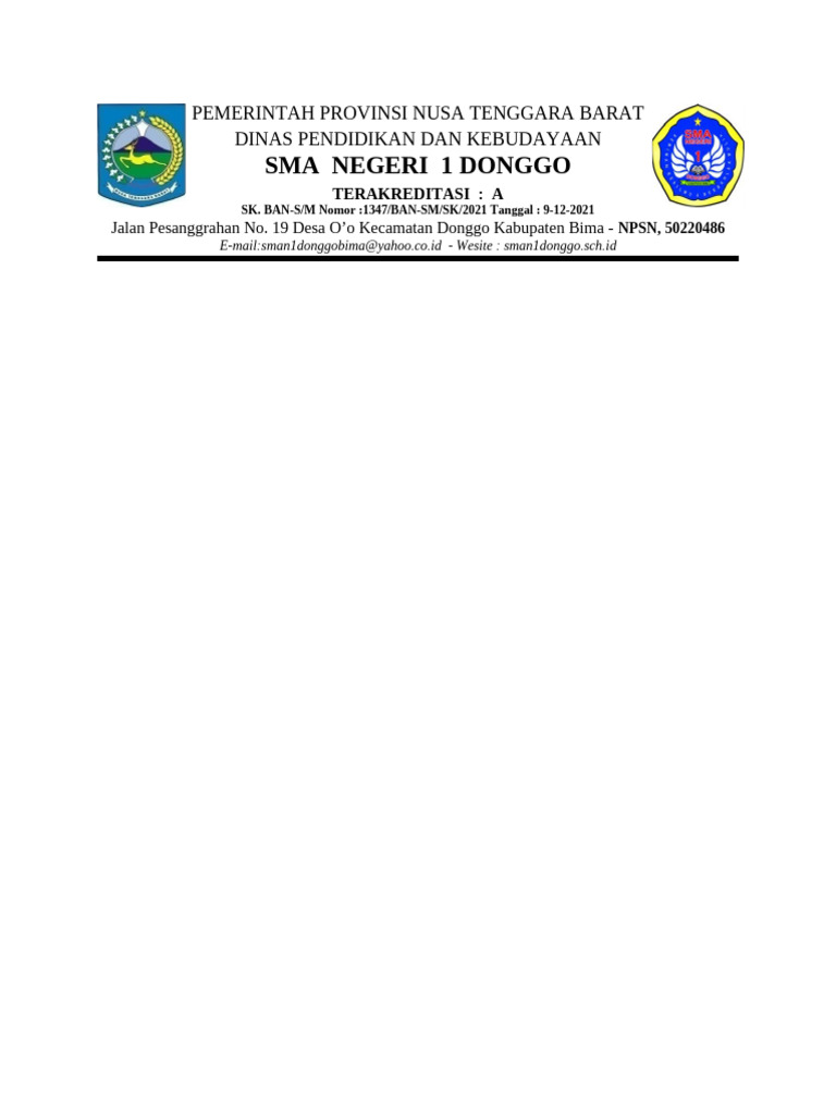 Kop Surat Sma | PDF