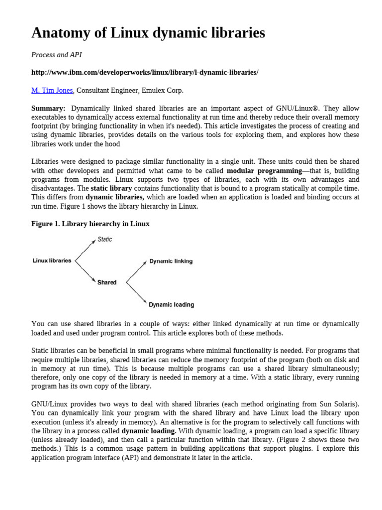 Anatomy of Linux Dynamic Libraries | PDF