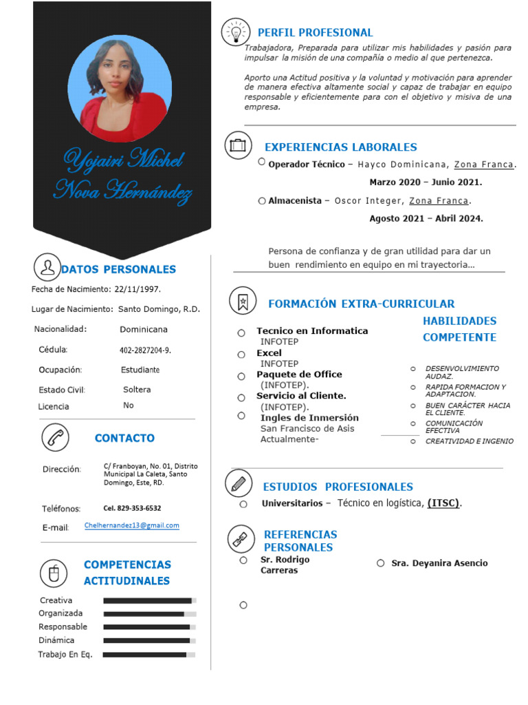 Yojairi Michel Nova Hernández Curriculum Avanzado | PDF