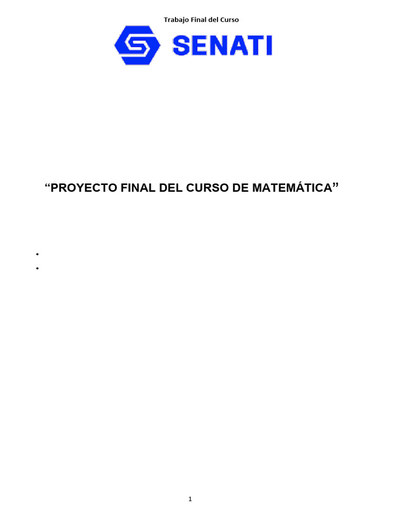 Matemática+-+Proyecto+final+de+curso+ENTREGABLE+N°+01 + | PDF