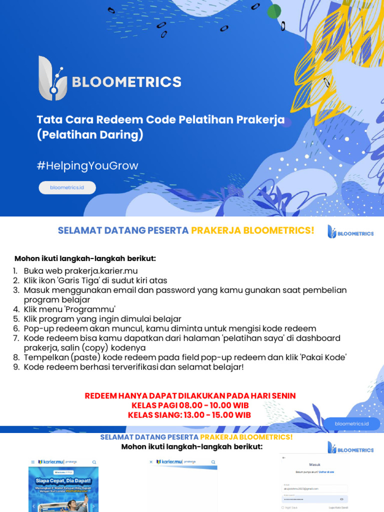 Tutorial Redeem Code Pelatihan Prakerja | PDF