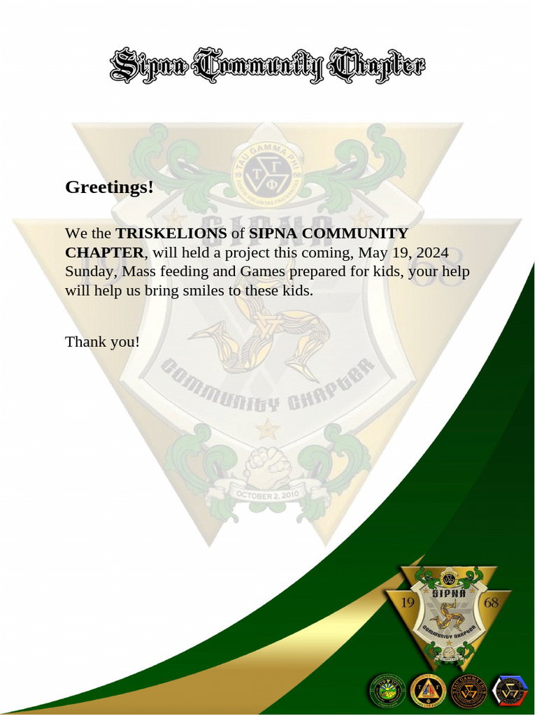 Fiesta Letter | PDF