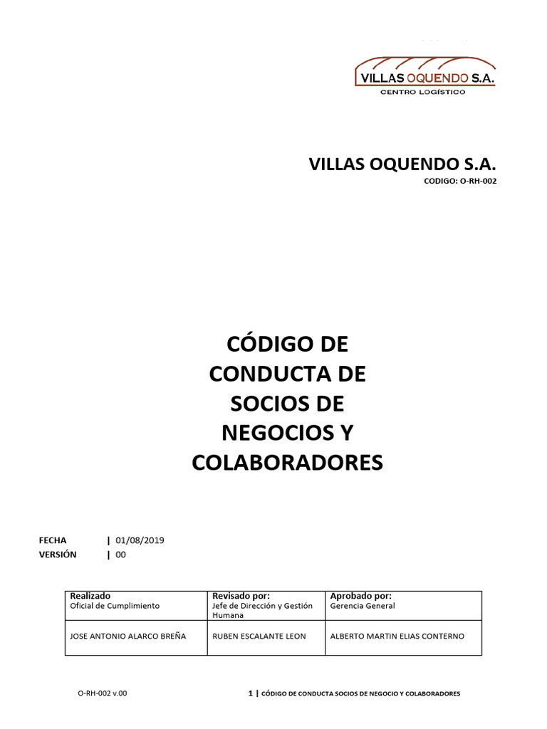 Codigo de Conducta | PDF
