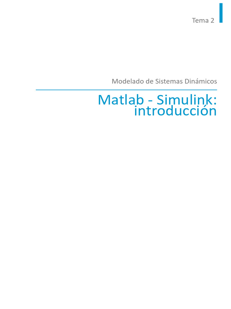 02 - Matlab - Simulink. Introducción | PDF