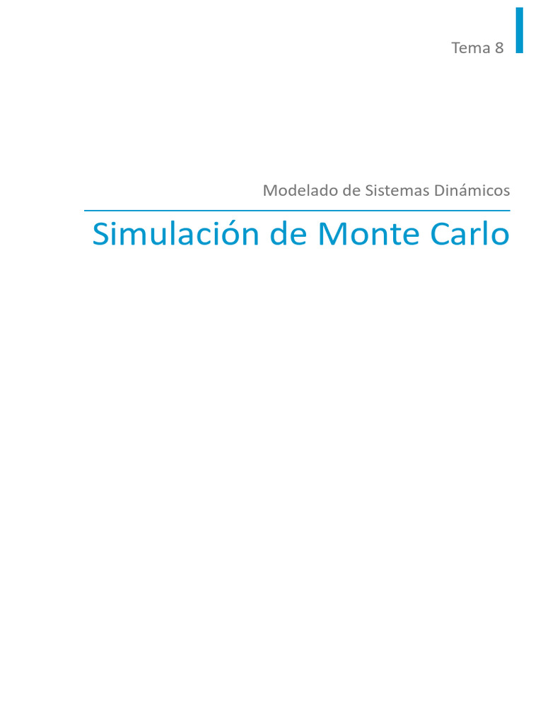 Simulación Monte Carlo en Sistemas Dinámicos | PDF | Simulación ...