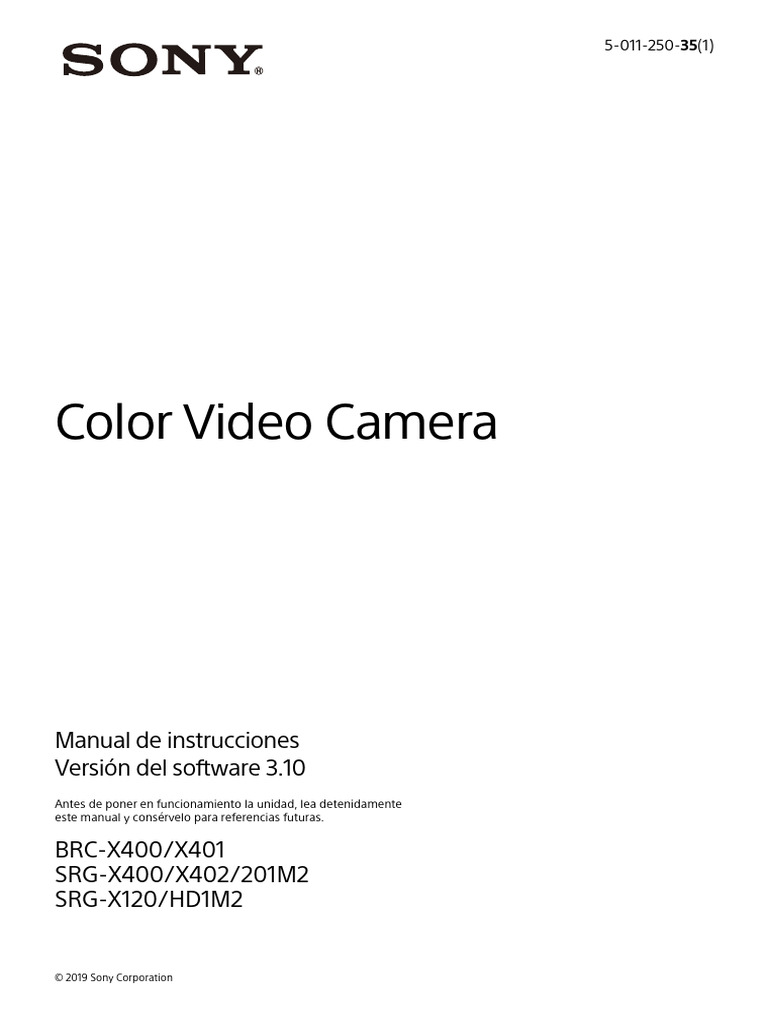 Sony Color Video Camera | PDF