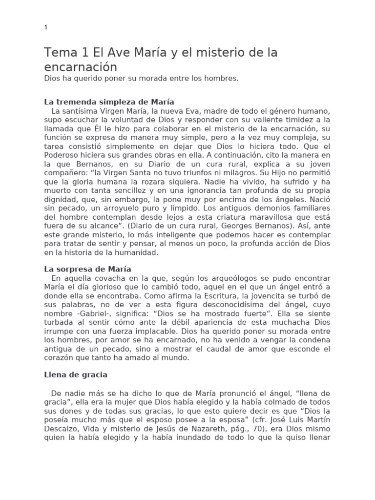 Temas Marianos para Predicar | PDF | María, madre de Jesús | Amor