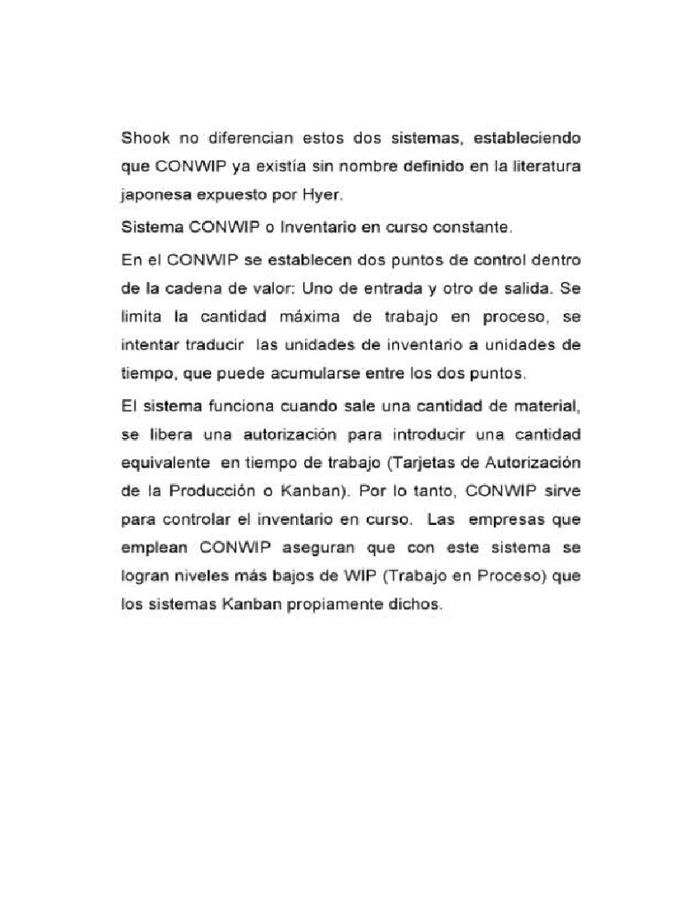 Línea CONWIP | PDF