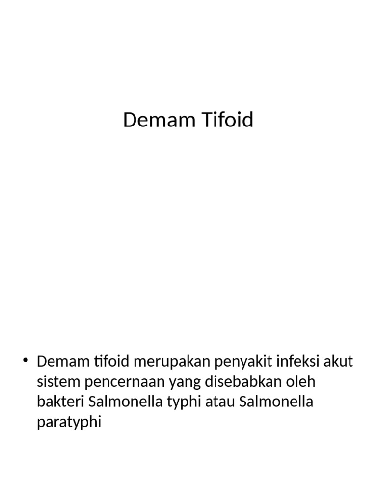 Demam Tifoid | PDF