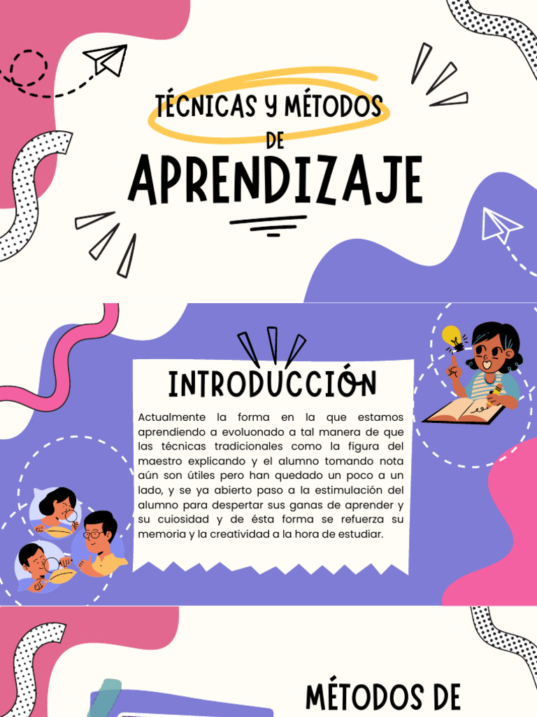 Técnicas y Metodos de Aprendizaje | PDF | Aprendizaje | Crecimiento personal y profesional