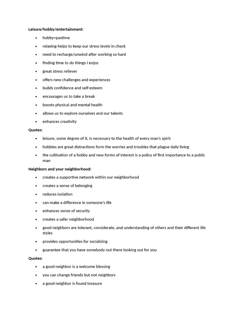 Psle Oral Notes | PDF