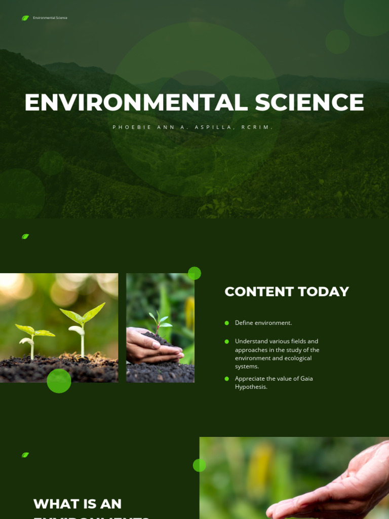 Week 1 Environmental Science | PDF