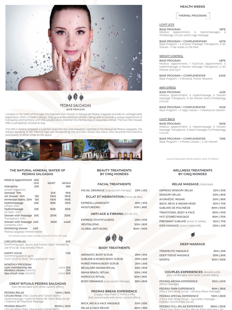 PPS Menu Spa Eng | PDF