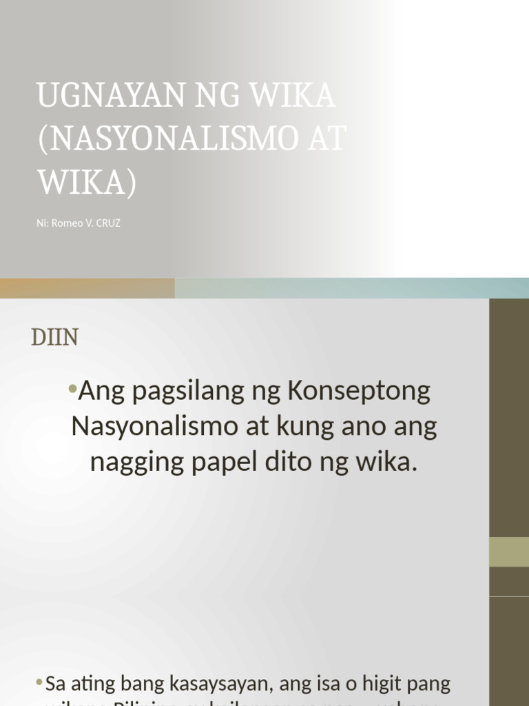 UGNAYAN NG WIKA | PDF