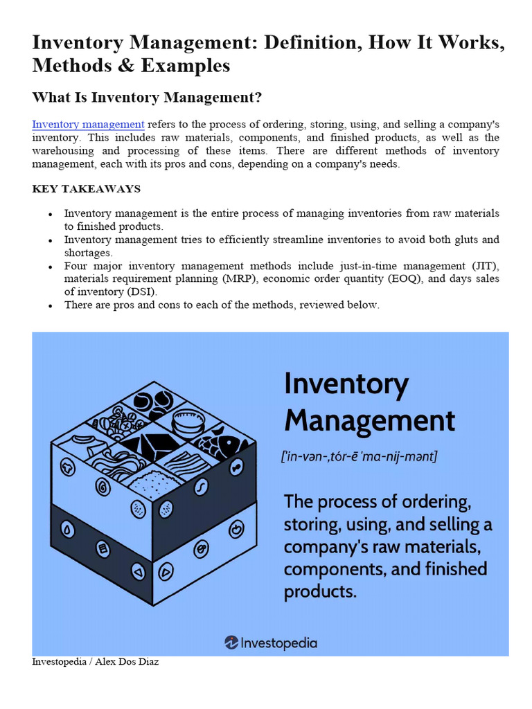Inventory Management Business | PDF