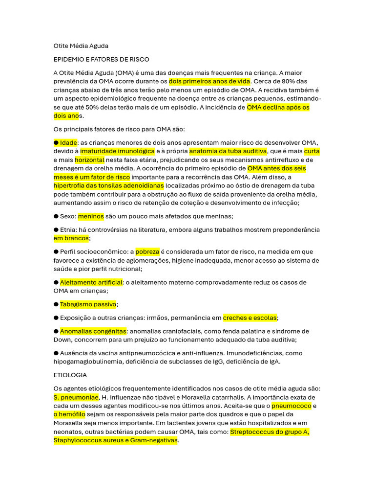 Otite Média Aguda | PDF