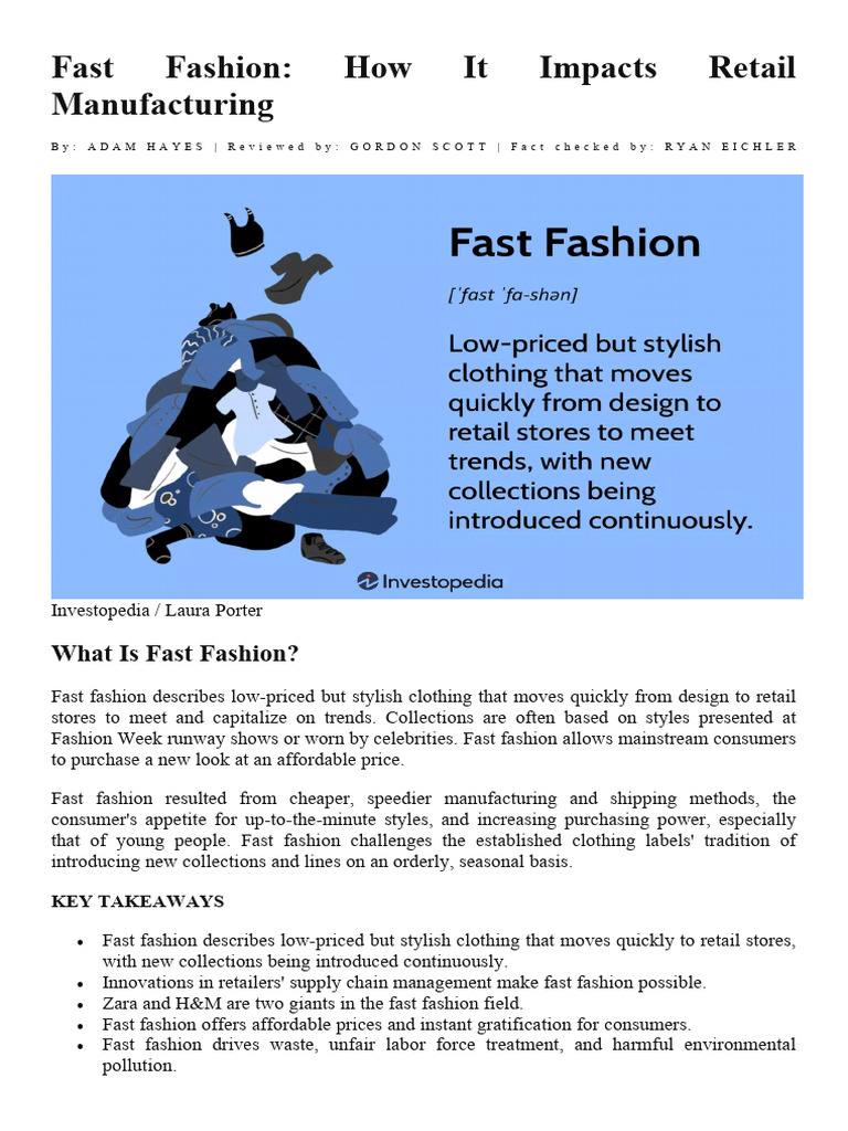 Fast Fashion Business | PDF