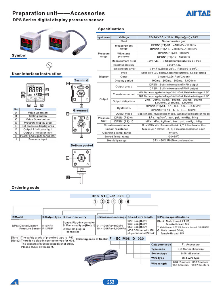 DPS Series Digital Display Pressure Sensor | PDF