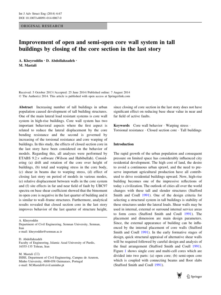 Enhancing Core Wall Systems in High-Rises | PDF | Bending | Beam ...