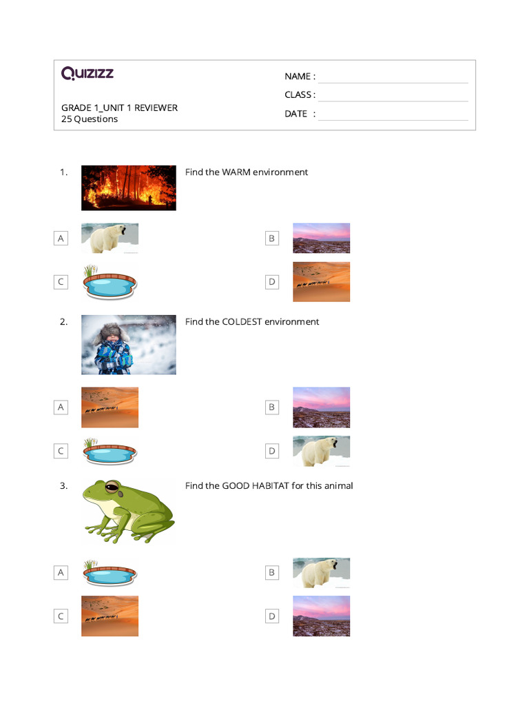 Grade 1 - Unit 1 Reviewer | PDF