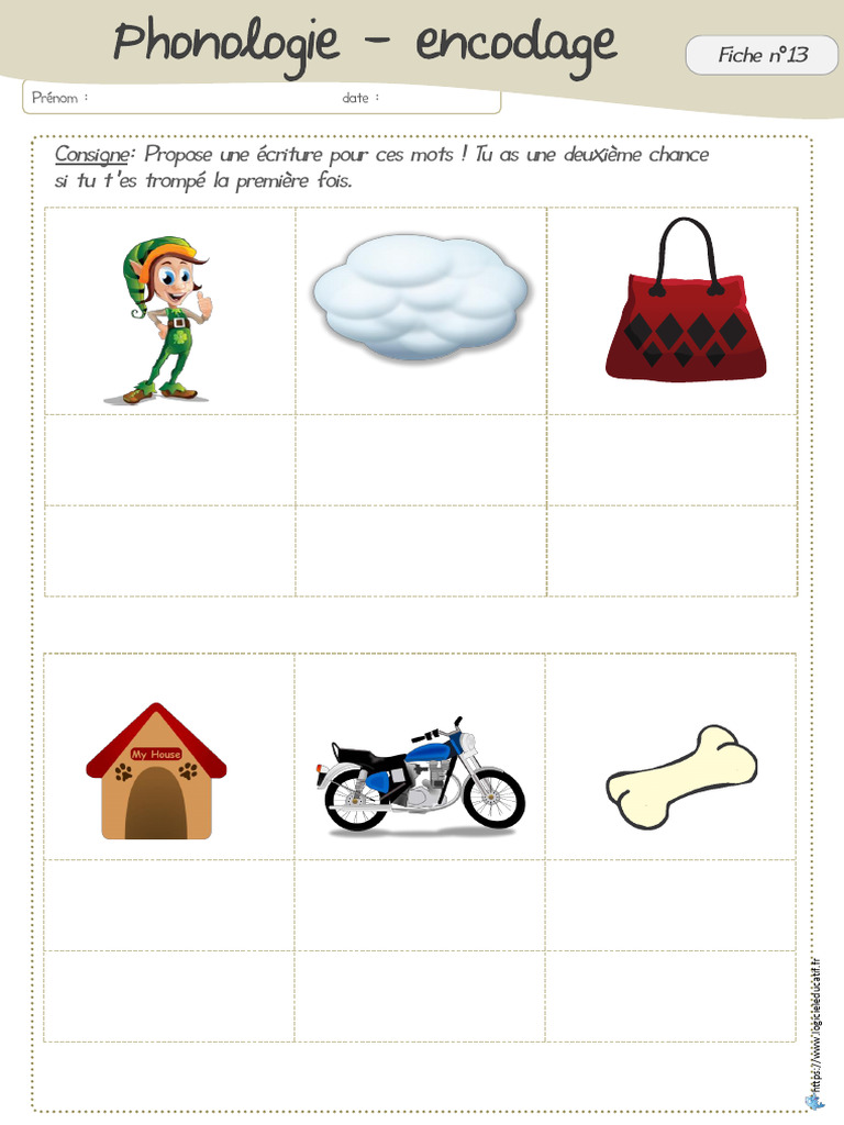 Encodage CP Fiches 13a16 | PDF