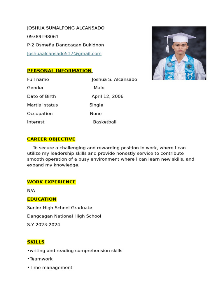 Joshua resume | PDF