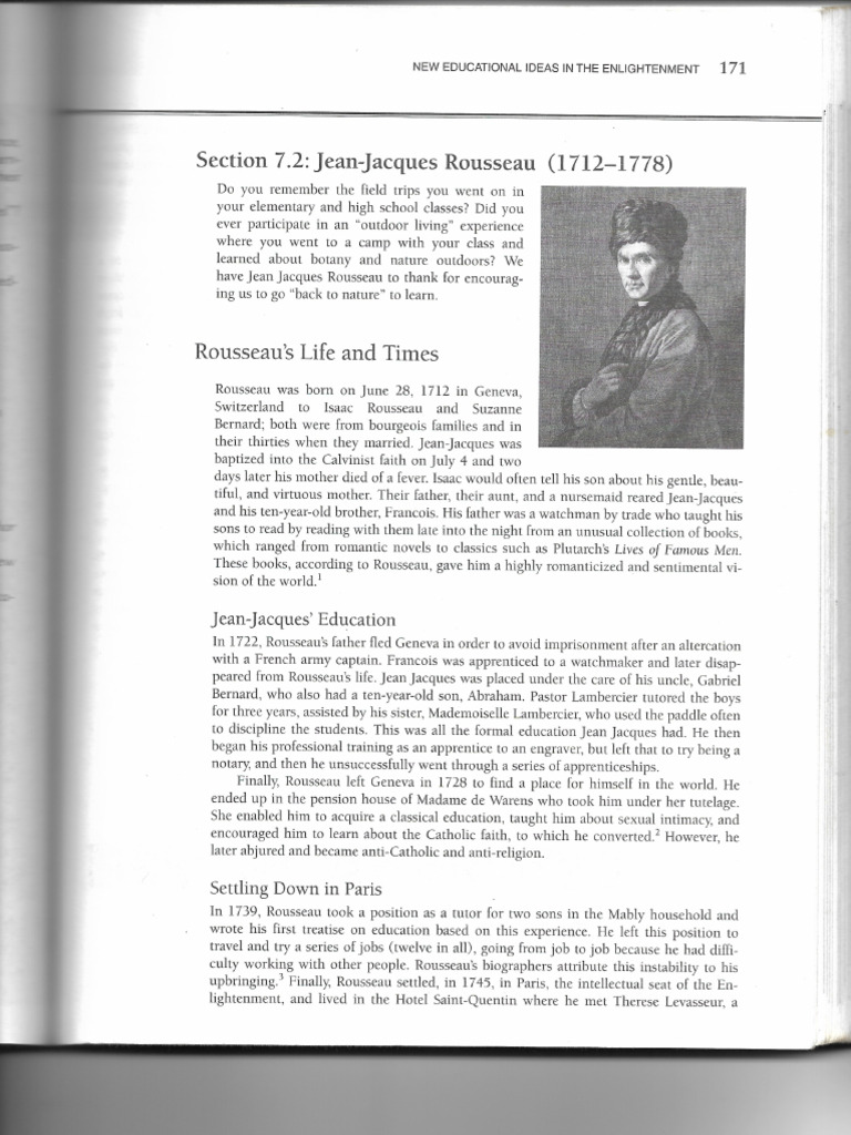 Reading On Jean-Jacques Rousseau | PDF