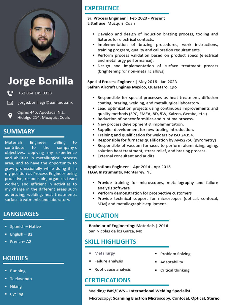 Jorge BONILLA CV | PDF