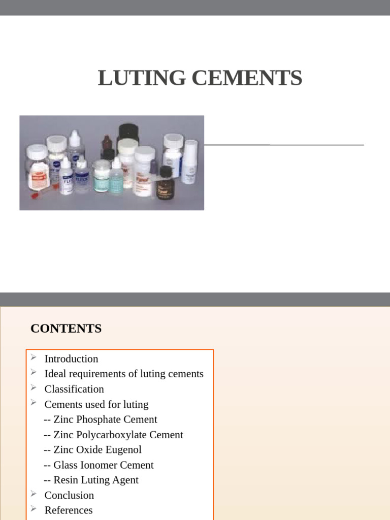 Luting Cements | PDF