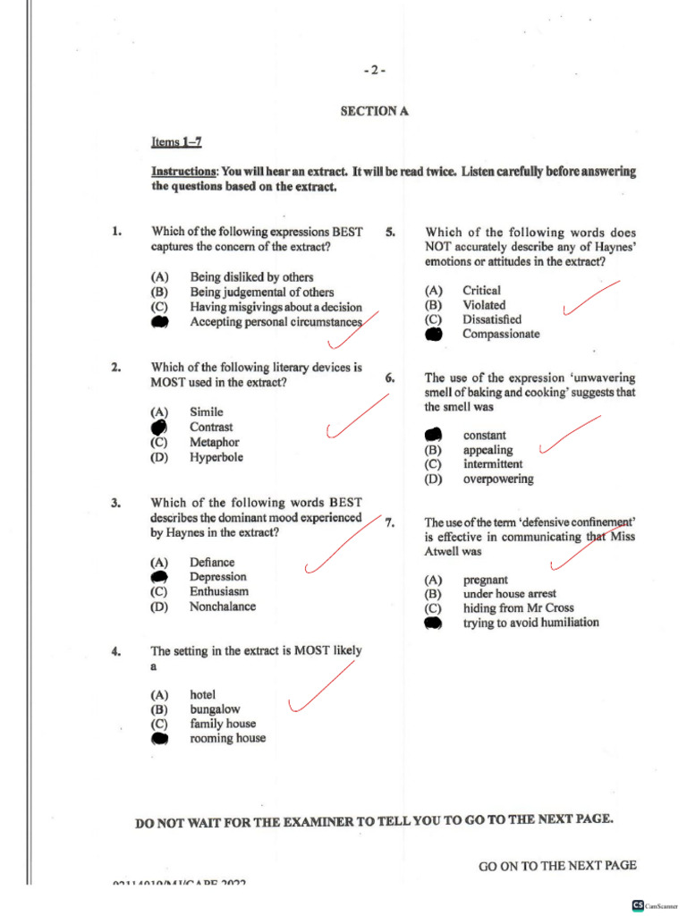 CAPE Communication Studies P1 2022 Solutions | PDF
